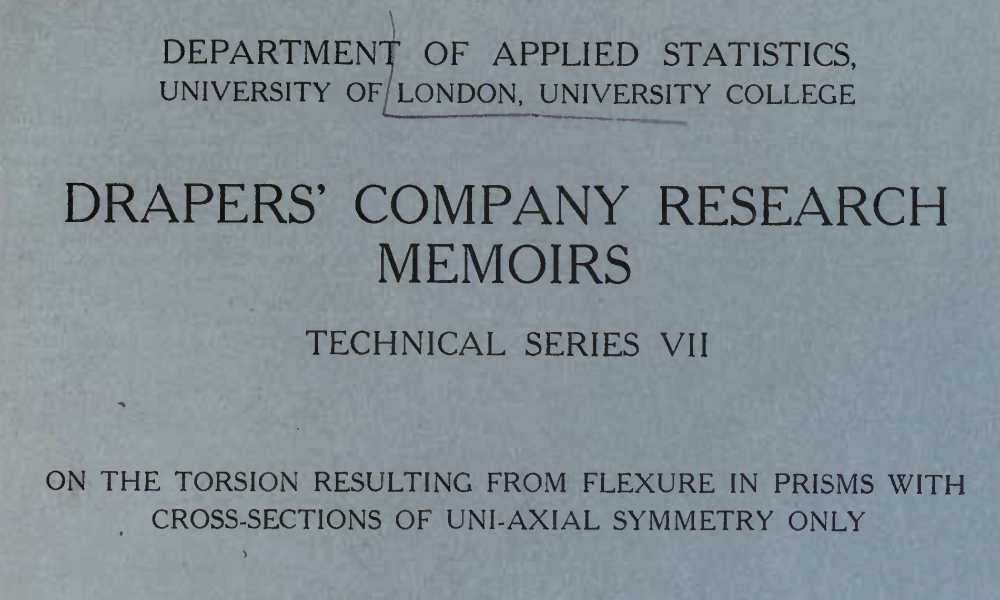 Drapers’ Company Research Memoirs. Technical Series (1904-1918 ...