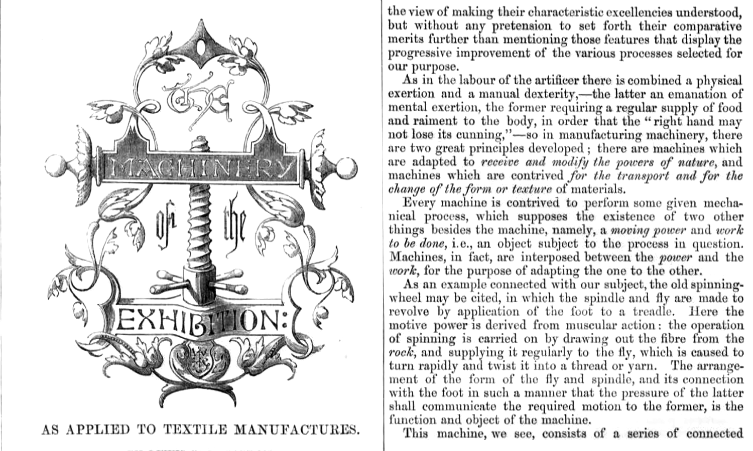 Textile Machinery of the Great Exhibition (1851) by Lewis D.B. Gordon ...